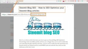 Blog SEO - How to SEO optimise your Steemit Blog Articles
