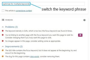 How to optimize for multiple keywords and target keyword success