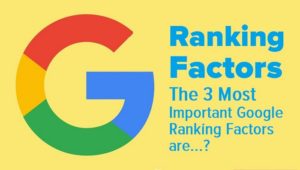 Ranking Factors - The 3 Most Important Google Ranking Factors are...?